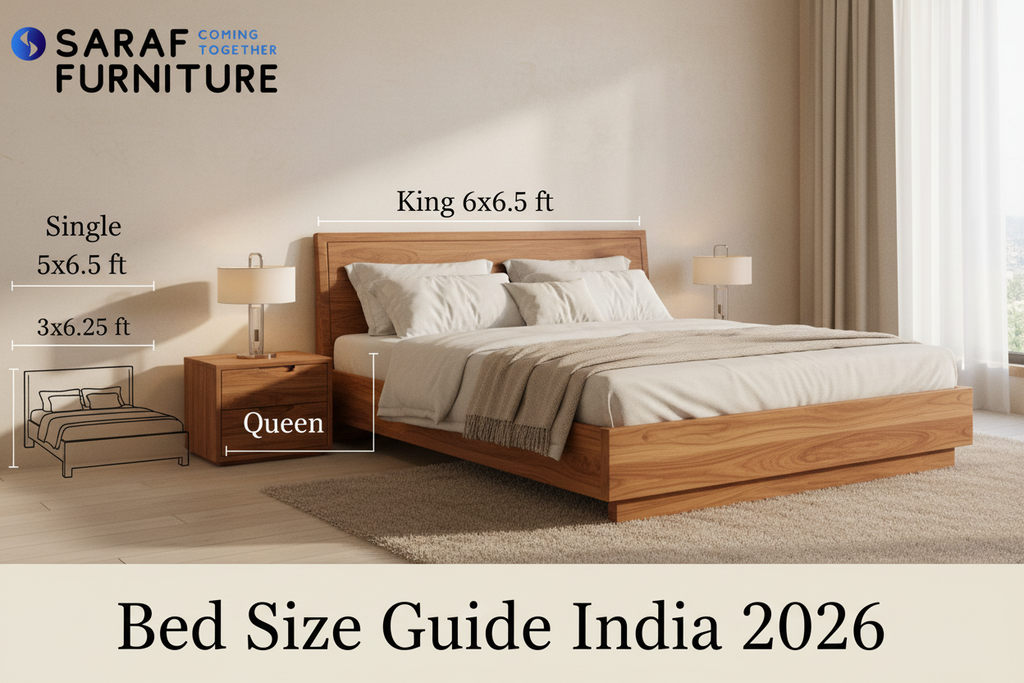 Bed Size Guide India 2026: King, Queen & Single Dimensions