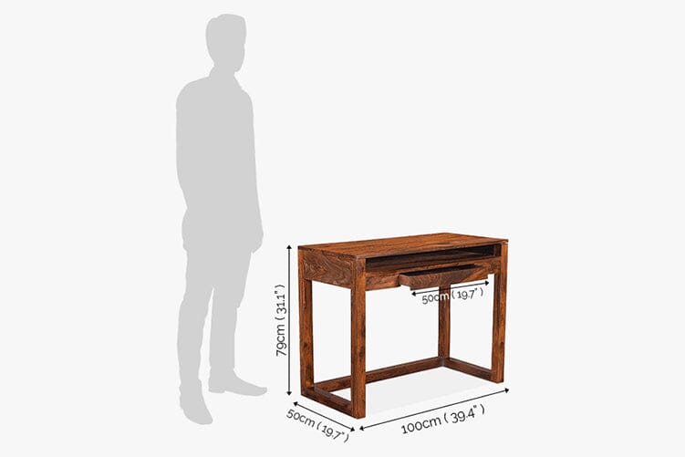 Buy Solid Wood Cubex Writing Study Table Online | New Launches Study ...