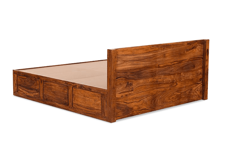 Buy Solid Wood Bowley Bed With Hydraulic Storage - Online In India ...