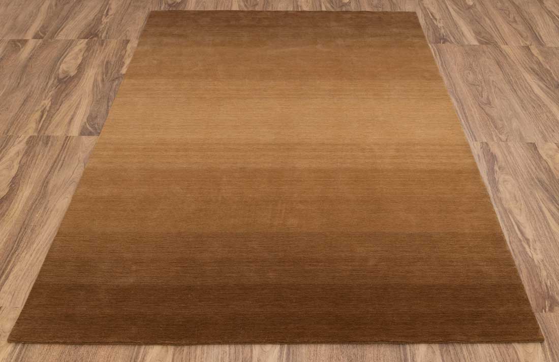 Buy Ombre Sand Brown New Zealand Wool Hand Loom Premium Carpet Online ...