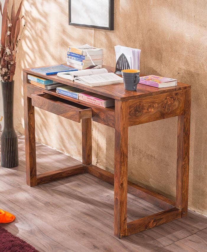 Buy Solid Wood Cubex Writing Study Table Online | New Launches Study ...