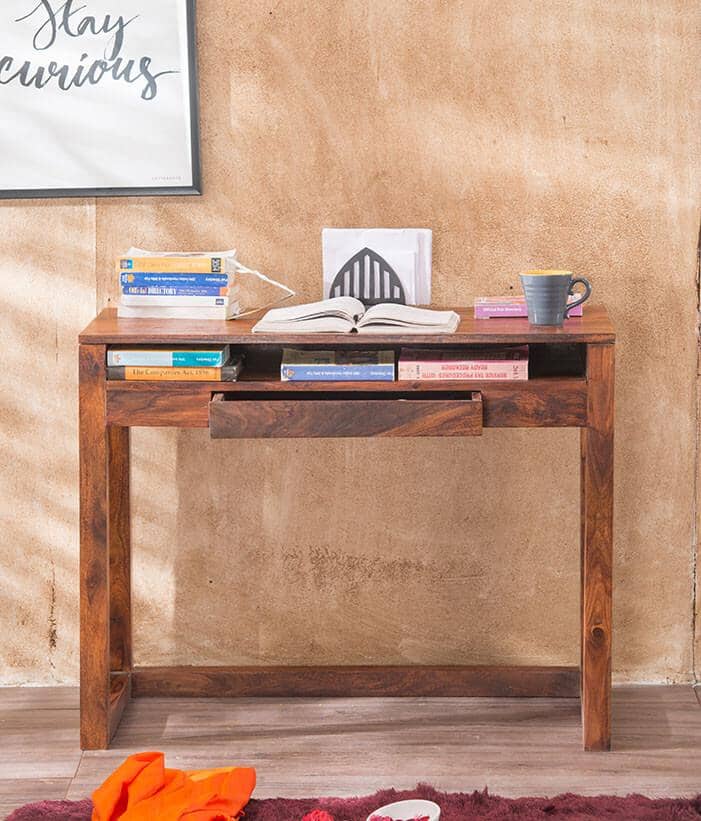 Buy Solid Wood Cubex Writing Study Table Online | New Launches Study ...
