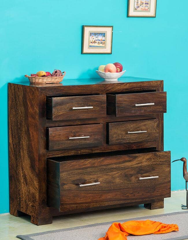 Cube Drawer Chest - Indian Solid Sheesham Wood Furniture – Saraf Furniture