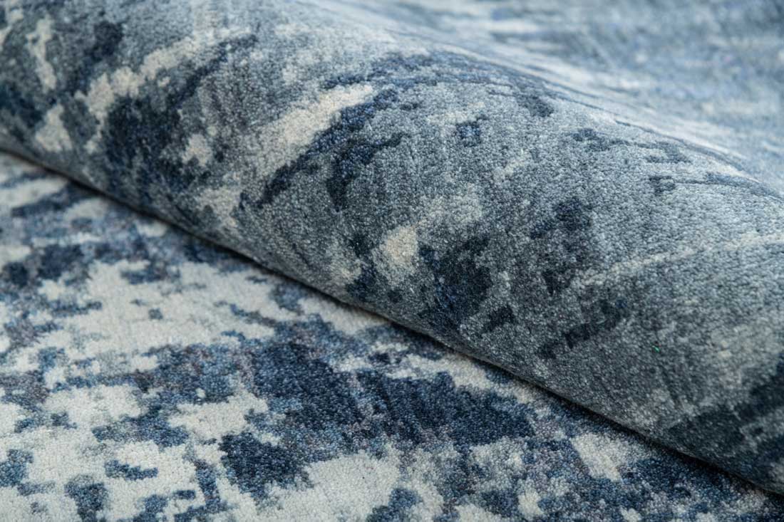 Buy Luxury Tree of Life Blue Grey Wool & Silk Hand Knotted Premium ...