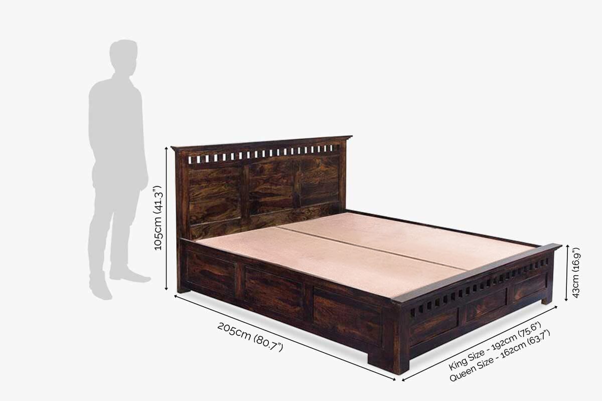 Buy Solid Wood Kuber Bed with Front Open Dual Storage - Latest Bed ...