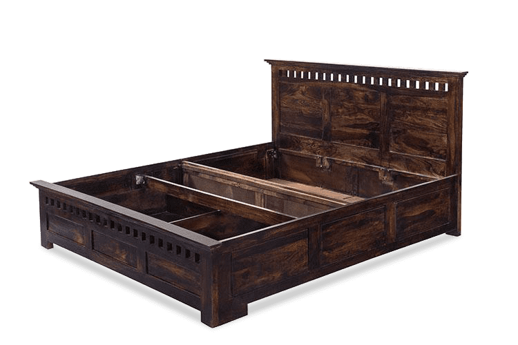 Buy Solid Wood Kuber Bed with Front Open Dual Storage - Latest Bed ...