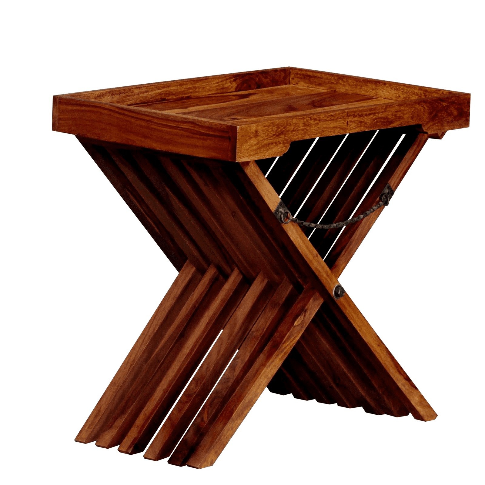 Buy Solid Wood Tray Table Stool Online | New Launch TV Units | TV Units ...