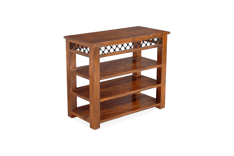 Solid Wood Jali Shoe Rack – Saraf Furniture