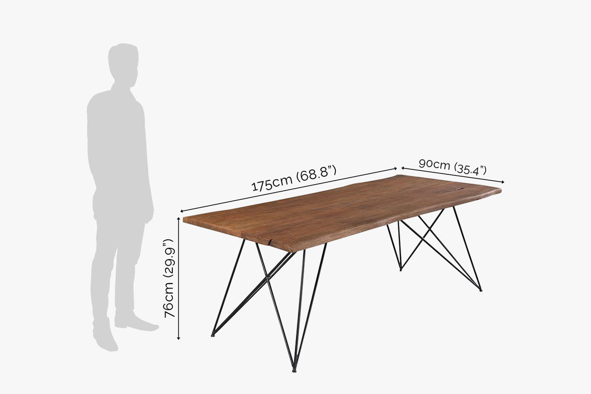 Buy solid wood Indiana Triveni Dining Table from Saraf furniture online ...