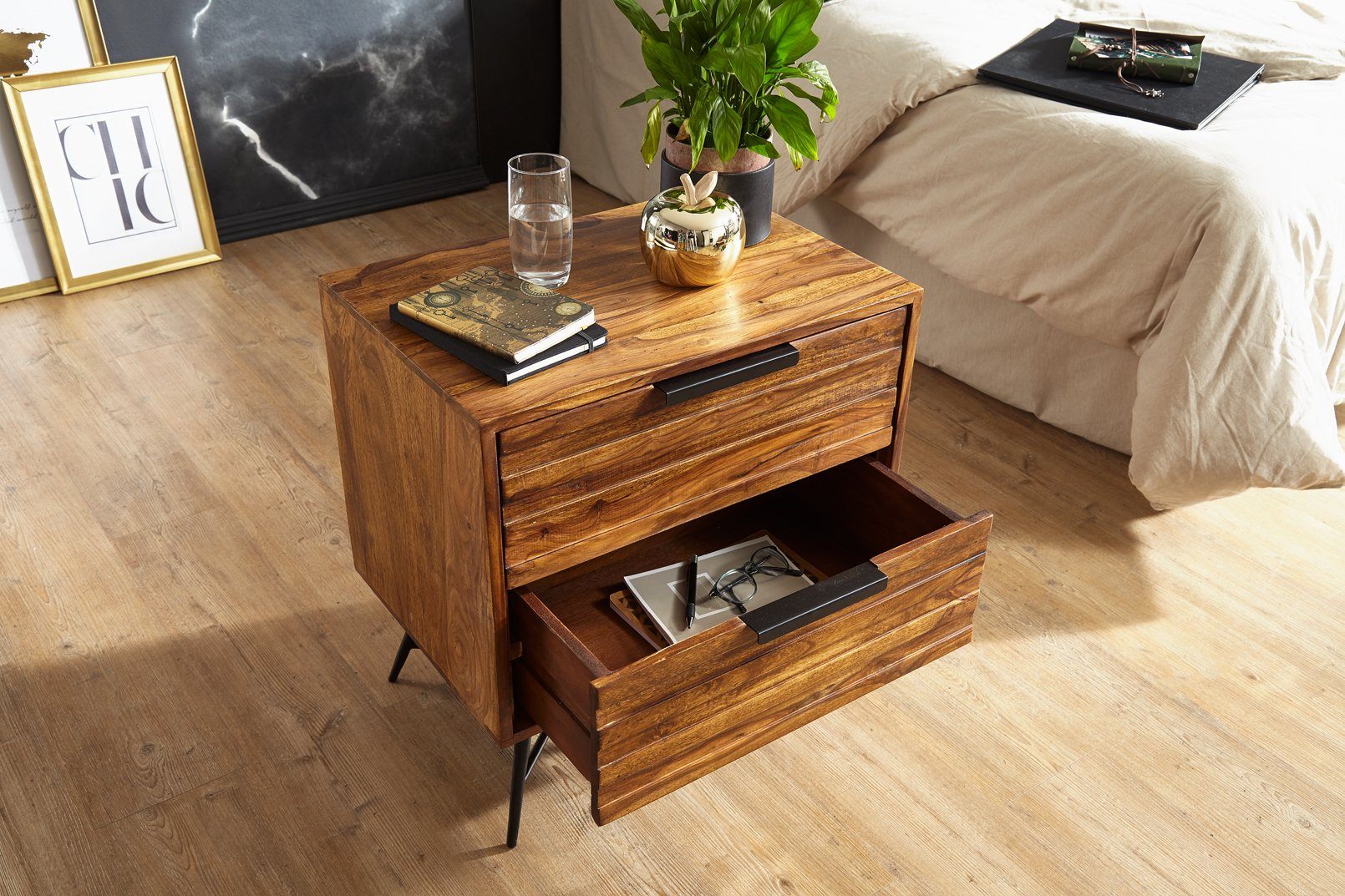 Solid Wood INDIANA Lass Bedside Table - Buy Furniture Online India ...
