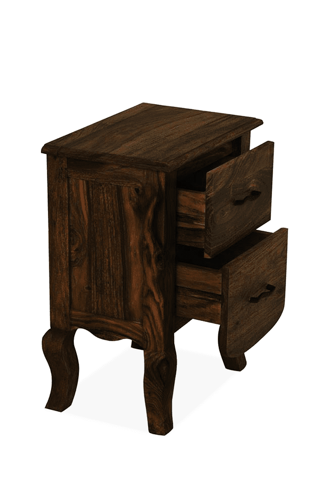 Solid Wood Tania Grand Bedside Table – Saraf Furniture