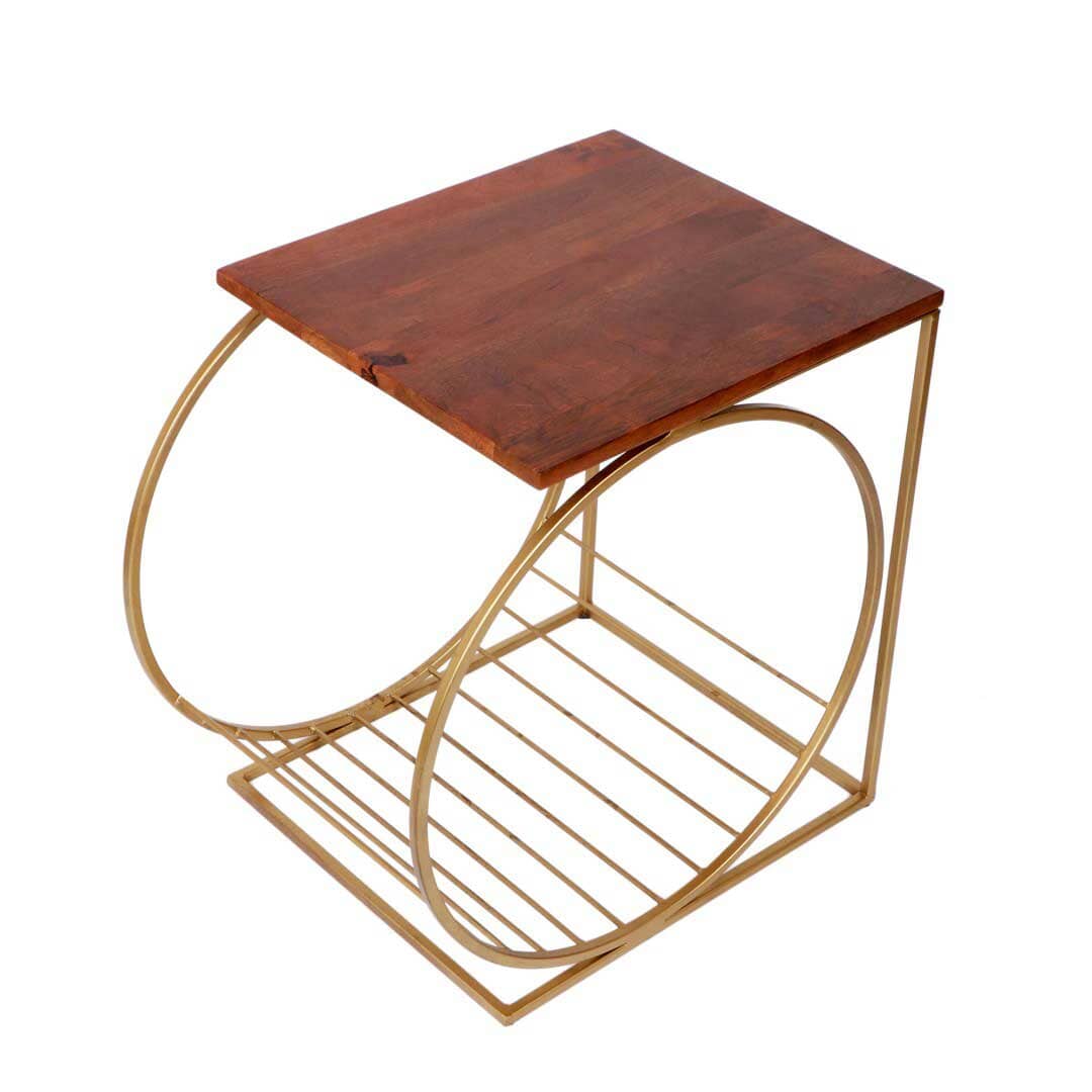 Wooden Running Wheel Side Stool – Saraf Furniture