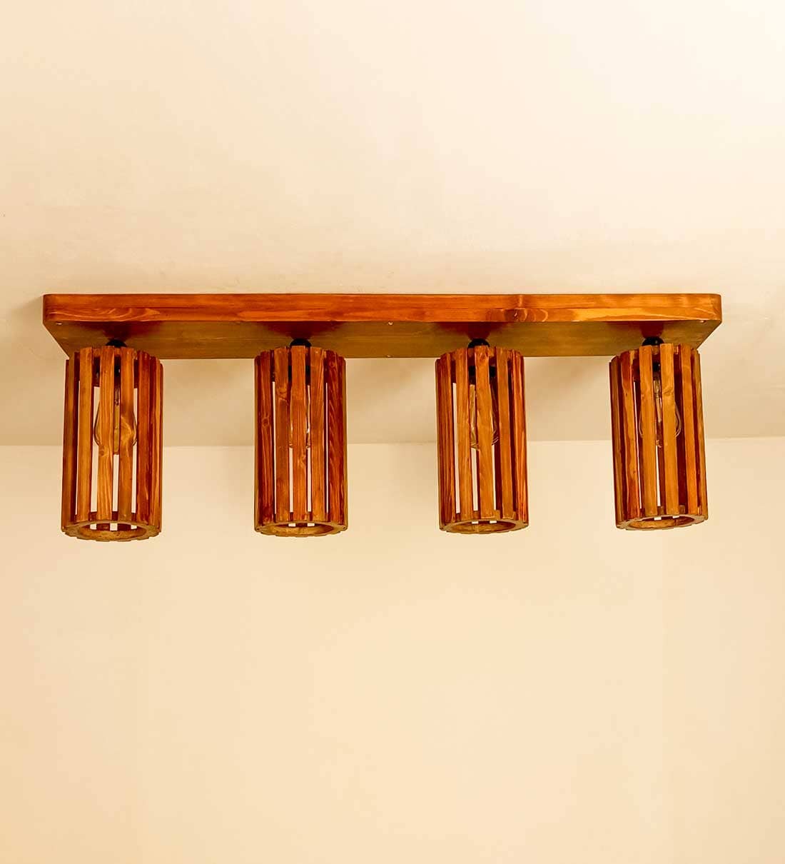 Buy Casa Brown Wooden 4 Series Ceiling Lamp | New Launches Table Lamp ...