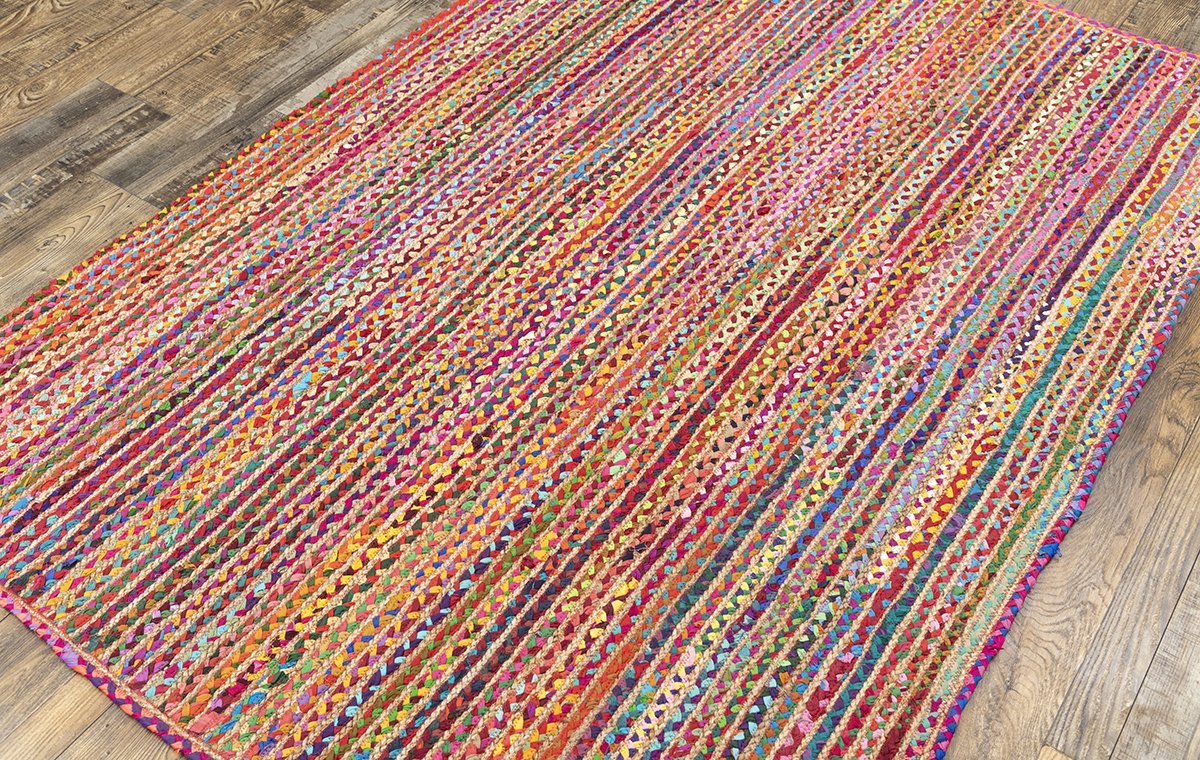 Best buy Multi color Braided Rug Dhurrie online | Saraf furniture ...