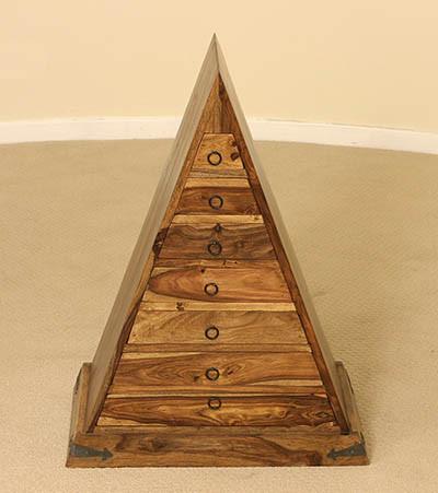 Jali Pyramid Drawer Chest - Indian Solid Sheesham Wood Furniture ...