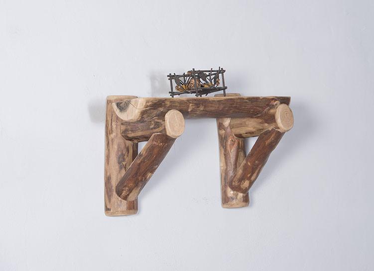 Solid Wood Log Wall Unit A – Saraf Furniture
