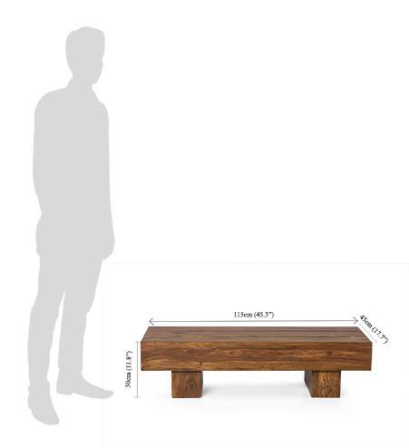 Solid Wood Contrast Coffee Table – Saraf Furniture