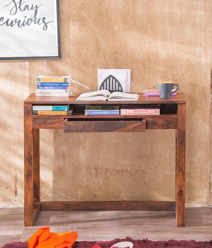 Buy Solid Wood Cubex Writing Study Table Online | New Launches Study ...