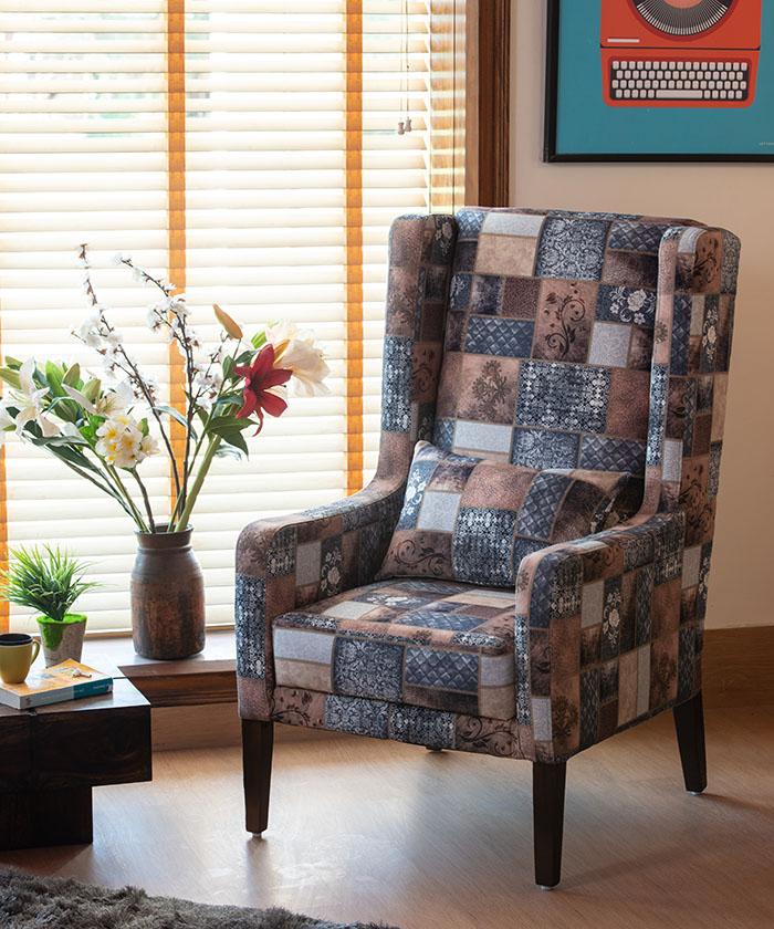 Buy the relaxing Europea Dusk Wing chairs online at insaraf.com – Saraf ...