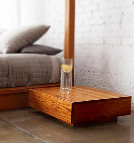 Solid Wood Capital Bedside Table – Saraf Furniture