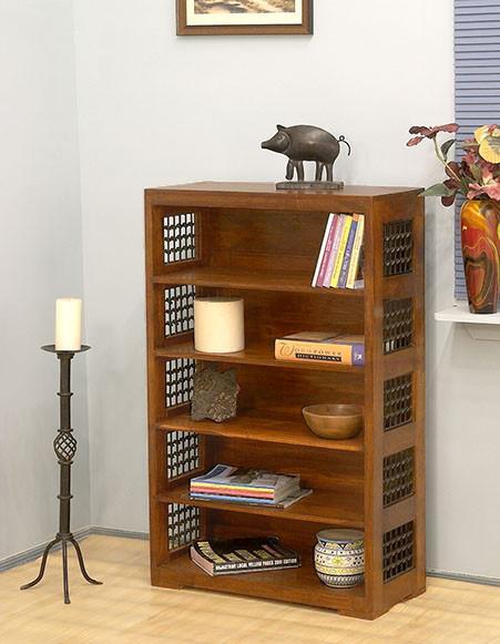 Jali Bookcase - Indian Solid Sheesham Wood Furniture – Saraf Furniture