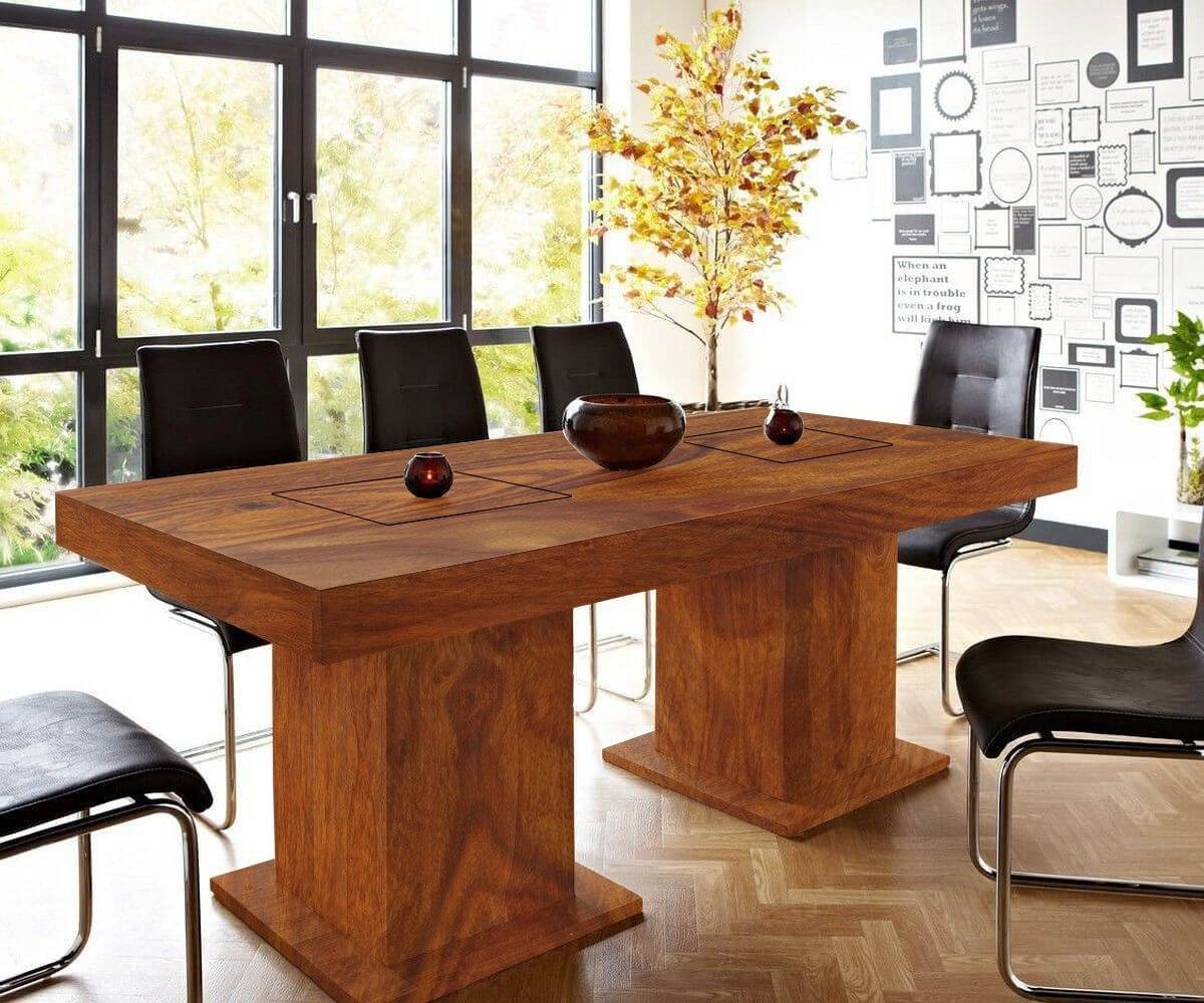 Modern variant solid wood Frozen Dining Table online in India|Saraf ...