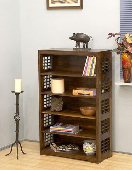 Jali Bookcase - Indian Solid Sheesham Wood Furniture – Saraf Furniture