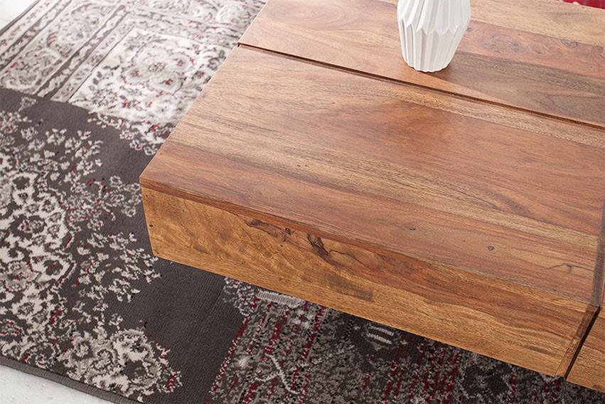 Solid Wood Contrast Coffee Table Large – Saraf Furniture