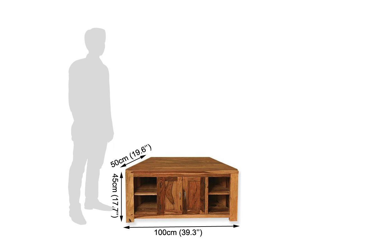 Cube Tv Unit - Indian Solid Sheesham Wood Furniture – Saraf Furniture