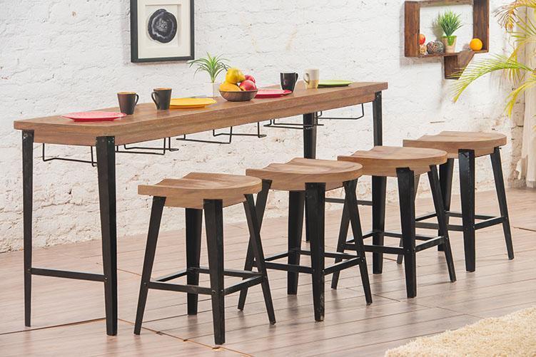 Buy Solid Wood INDIANA Breakfast Dining Table Online in India - Latest ...