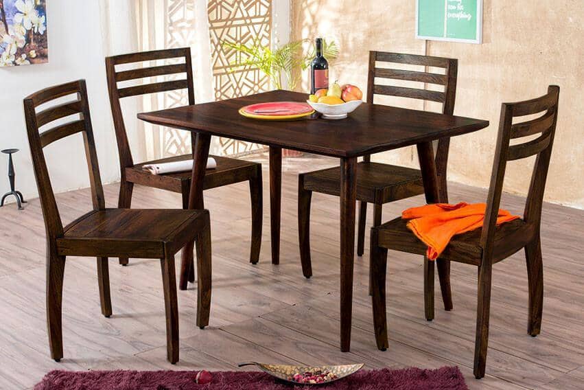 Buy Solid Wood Eva Dining Set Online in India - Latest Dining Sets ...