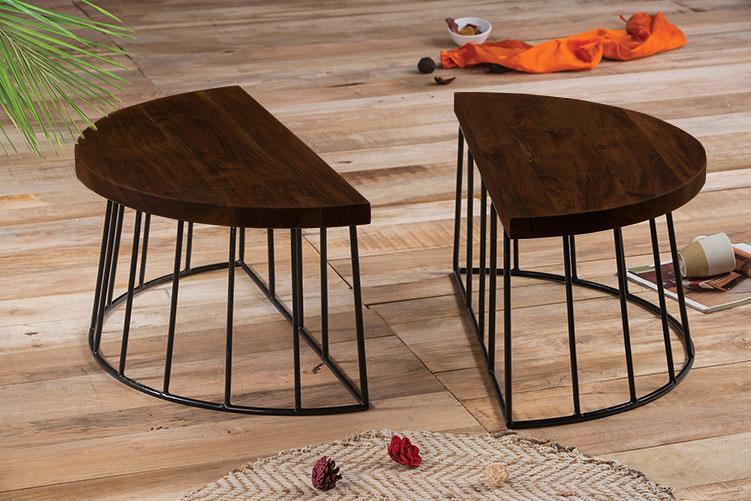 Buy Solid Wood Burrow 2 Part Adjustable Coffee Table Online | New ...